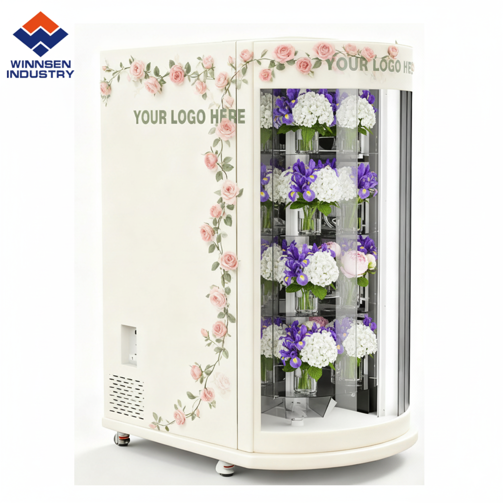 Automatic Flower Vending Machine with 12mm Thick Insulation R134a ...